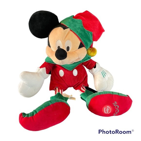 Disney | Holiday | Disney Mickey Mouse Plush Toy Christmas Elf 209 ...